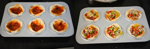 Bread Pizza Cups-Toasted Bread Cups Recipe-Easy Kids Snacks - growing ...