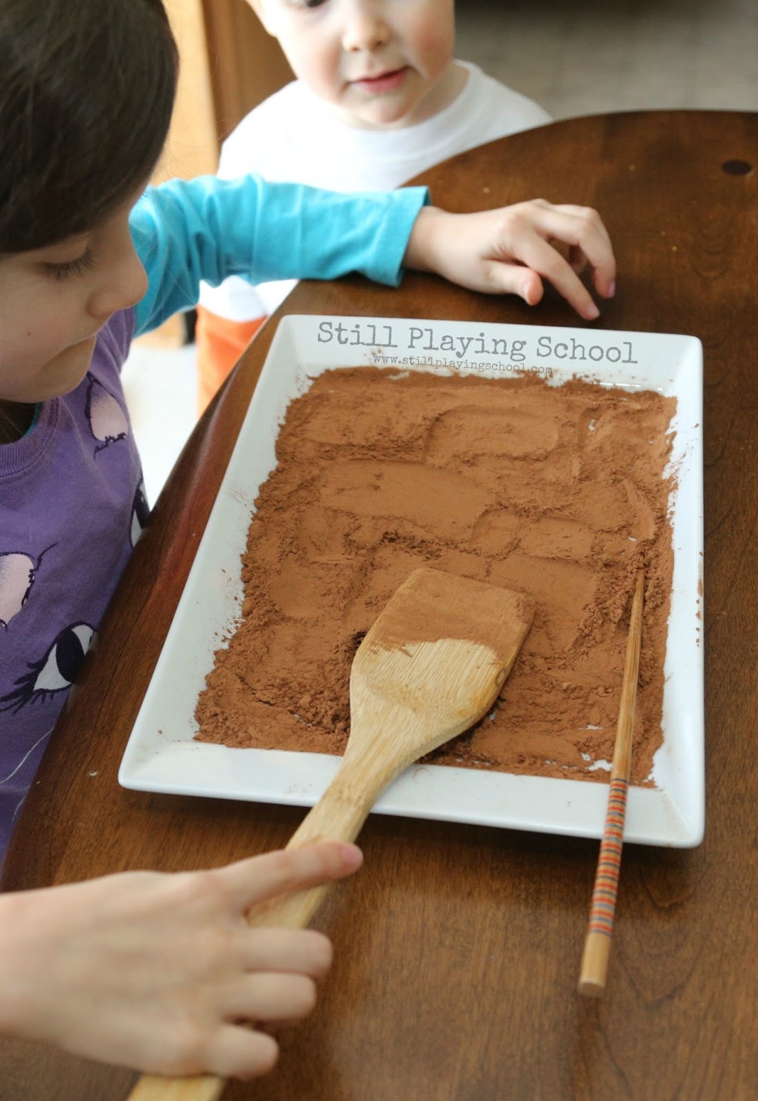 Chocolate Cocoa Writing Tray | Still Playing School