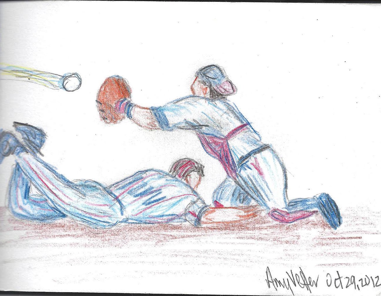 Amy's Art Journal: Baseball Players