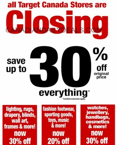 Canadian Daily Deals: Target Canada Closing Sale Up To 30% Off