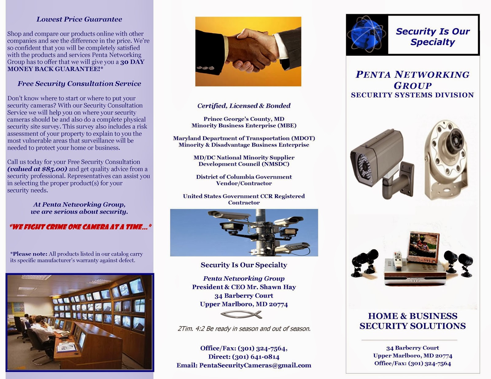 Penta Security Camera Systems for homes and business in Maryland ...