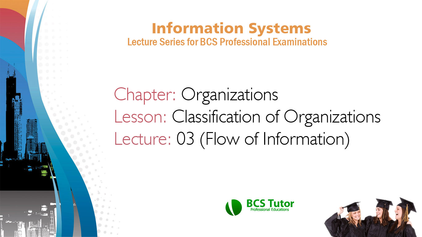 BCS Online Lectures: Classification of Organizations - (Flow of ...