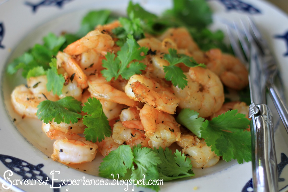Saveurs et Expériences : Crevettes grillées à la Coriandre