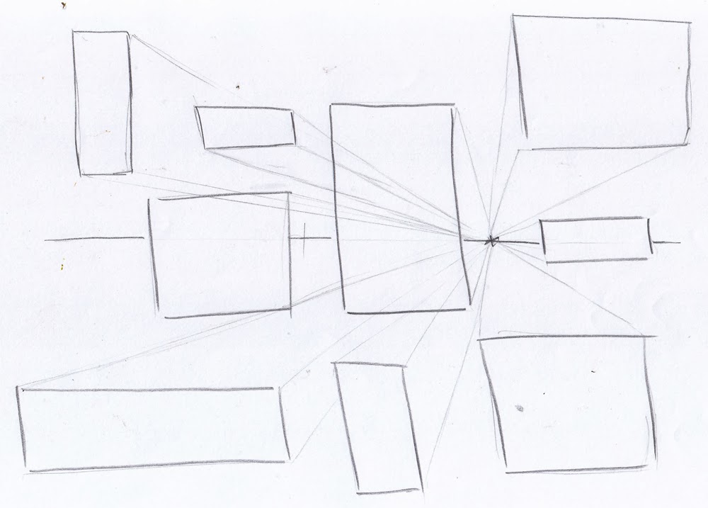 Weekly : Doodles and tuts: Drawspace K01: How to draw boxes in perspective