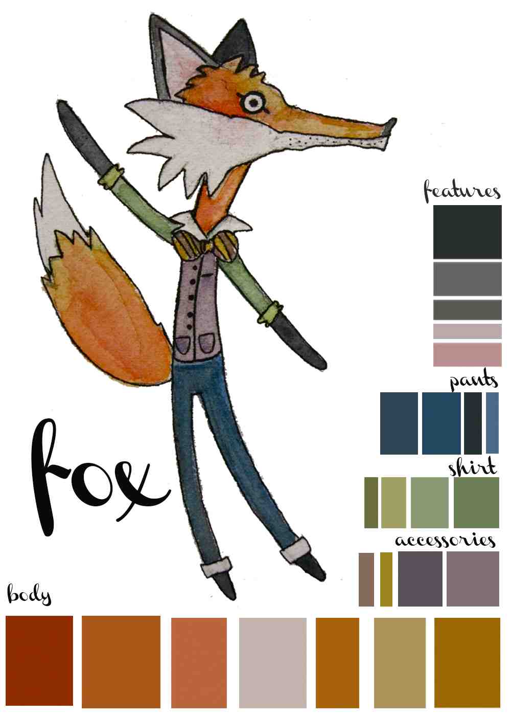 The Pea and Me: Fox & Bunny Color Breakdown