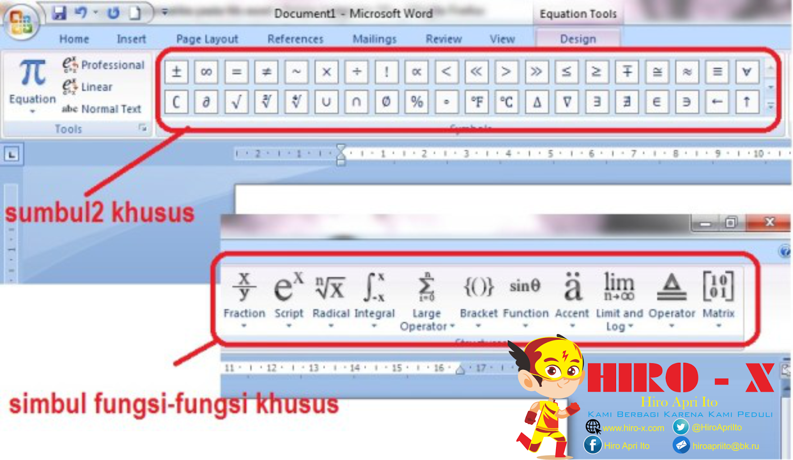 Tutorial cara Menulis Rumus di Microsoft Word 2007 dan seterusnya ...