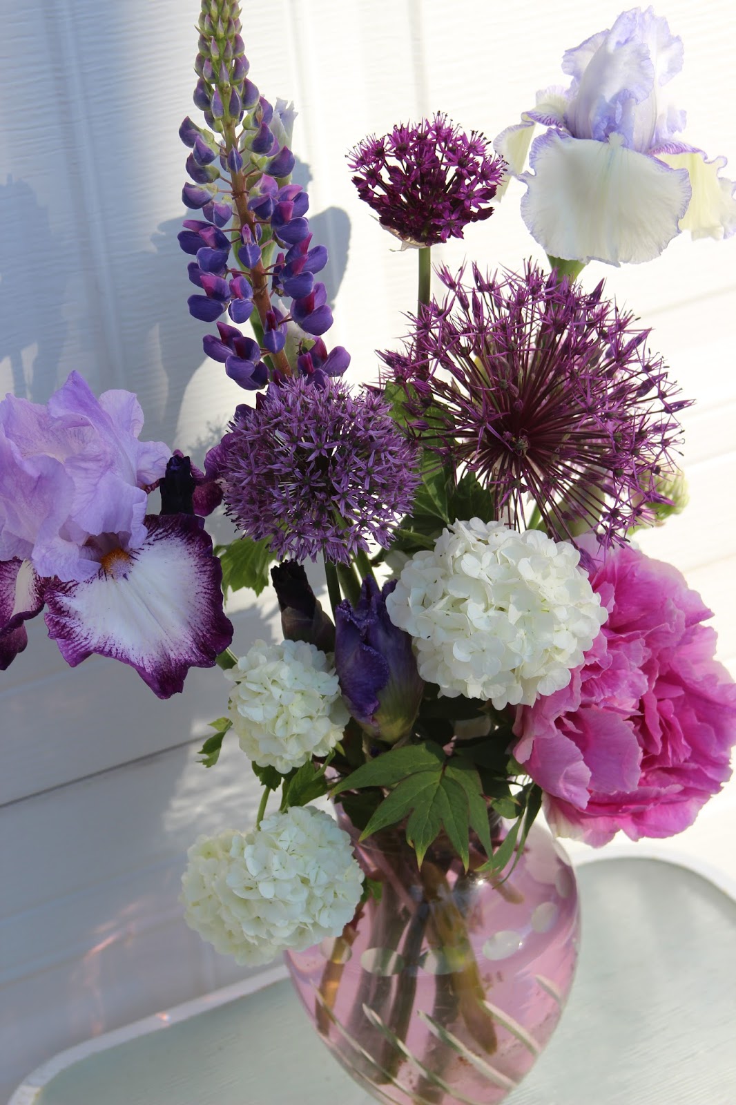 TALL BEARDED IRISES IN SHADES OF PURPLE - Arrangements with purple ...