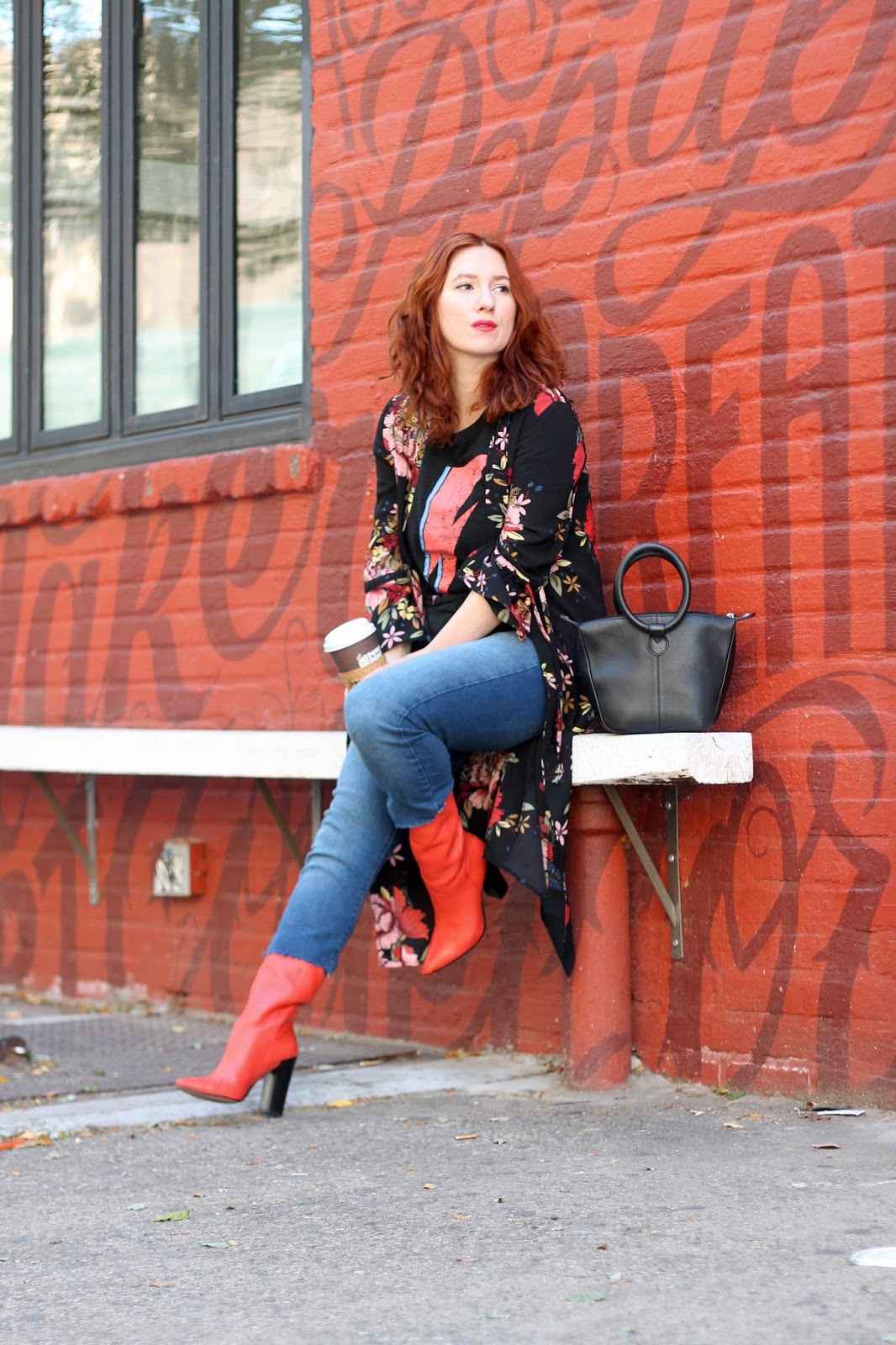 Red Boots + Distressed Jeans - TfDiaries