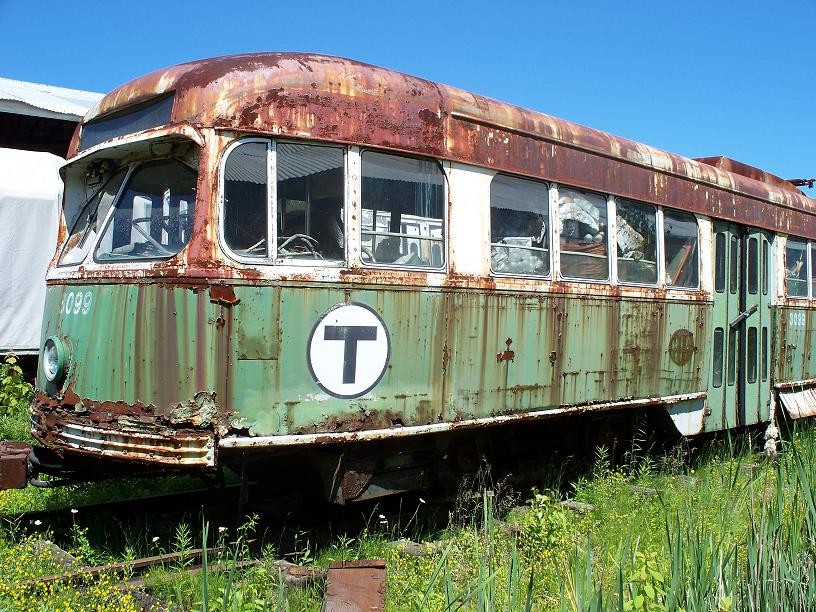 Preserved Traction: Two Boston PCC cars cut up