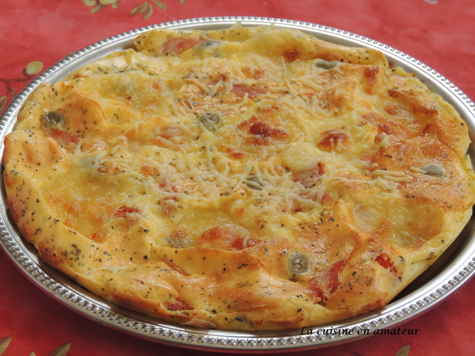 La cuisine en amateur de Maryline: Flan comme une pizza