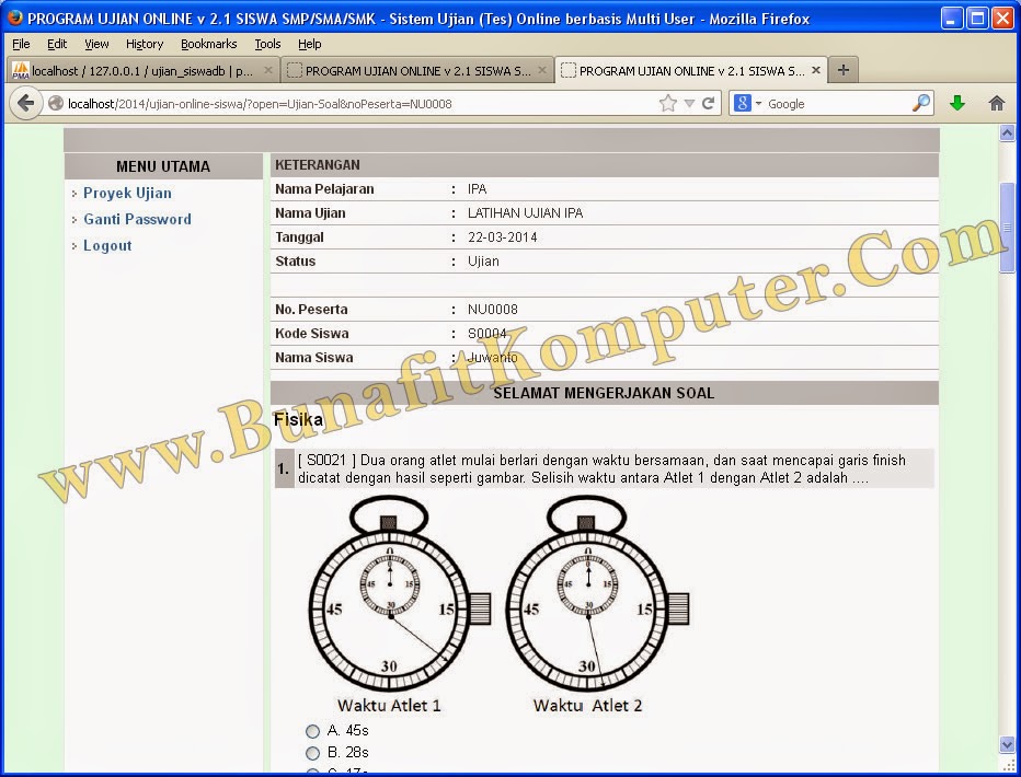 Program Aplikasi Ujian Online