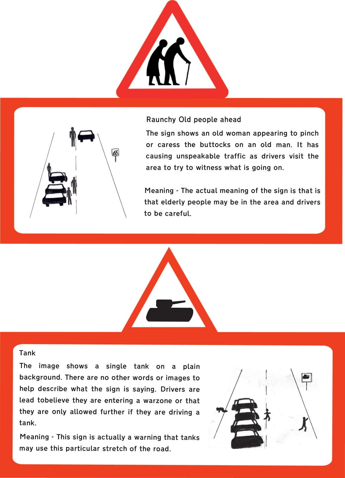 TanTan Graphic Design/Illustration: Road Sign Health & Safety Poster ...