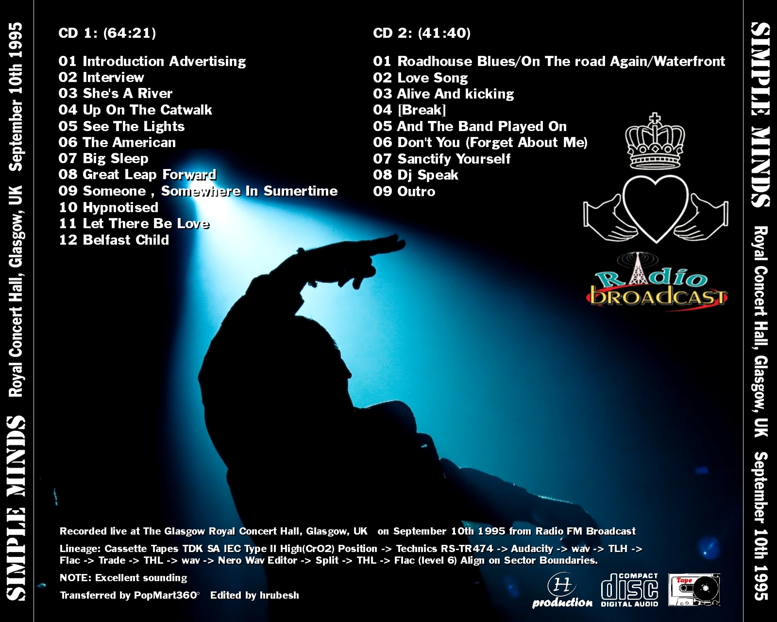 World Of BOOTLEGS: BOOTLEG : Simple Minds - The Glasgow Royal Concert ...