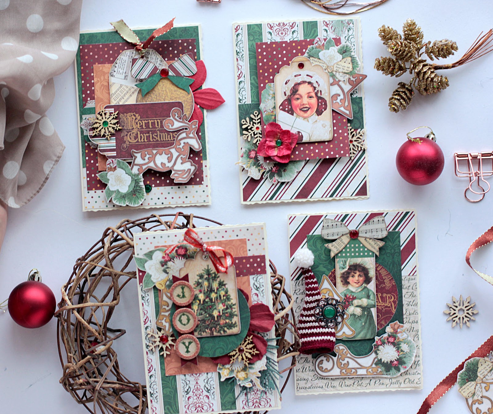 The BoBunny Blog: Yuletide Christmas Cards with Elena