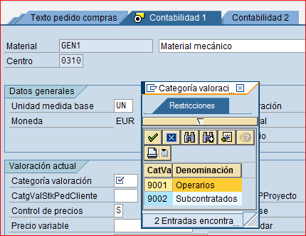 Determinar categorías de valoración | Blog de SAP