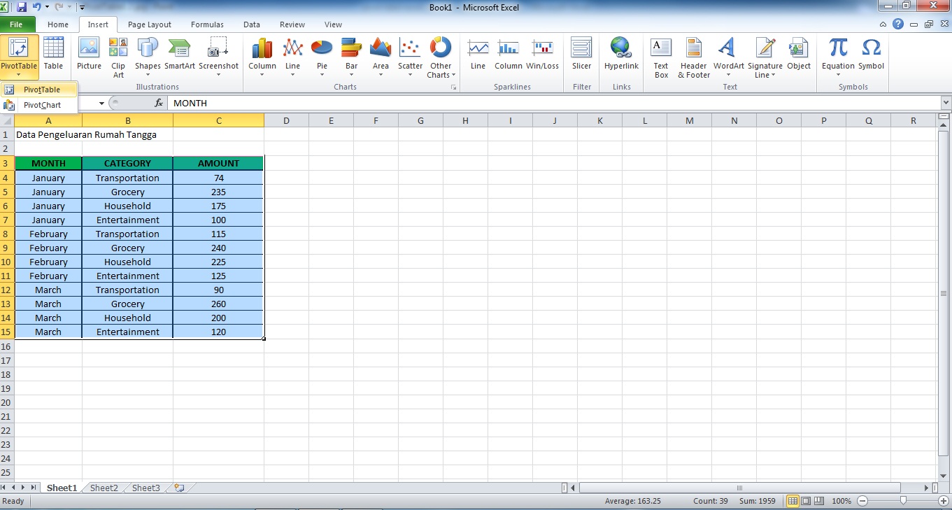 Cara Membuat Pivot Table dan Beberapa Contoh Pivot Table ~ Incredible ...