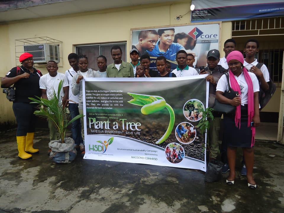 Eco club tree planting exercise in finima market road bonny island ...