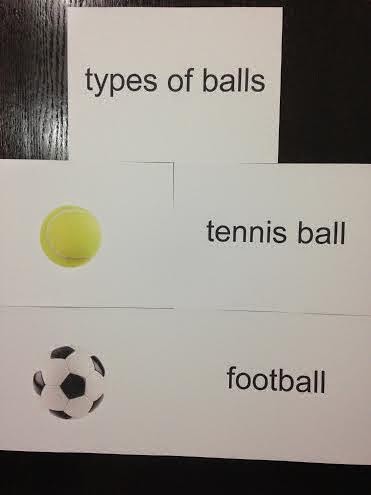 Flash Cards for Little Ones: Types of Balls
