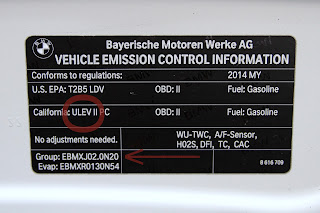 Replacement VIN (vehicle identification number) Stickers: VECI Labels ...