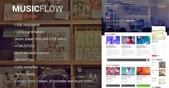 MUSICFLOW - Responsive Complete Entertainment Template - Download New ...
