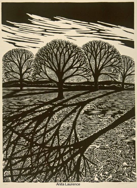 Content in a Cottage: Trees with Long Shadows