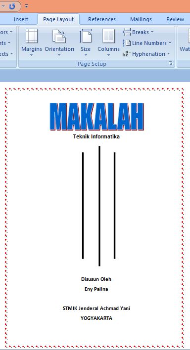 Cara Membuat Cover yang Bagus di Ms Word 2007 dengan Cepat untuk Pemula