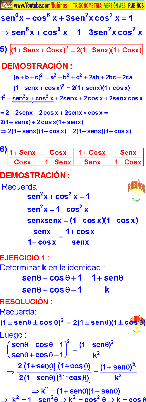 IDENTIDADES TRIGONOMÉTRICAS DEMOSTRACIONES BÁSICAS SIMPLIFICACIONES EJEMPLOS DE CONDICIÓN PDF