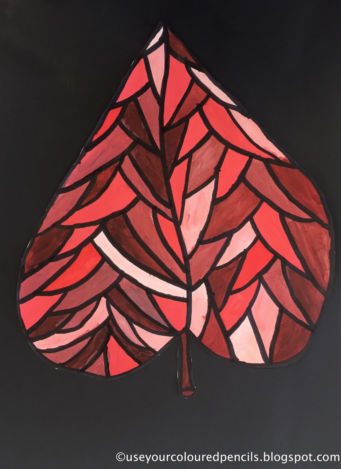Use Your Coloured Pencils: Leaf Paintings in Tints and Shades