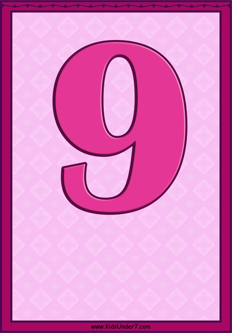 Kids Under 7: Free Number Flash Cards