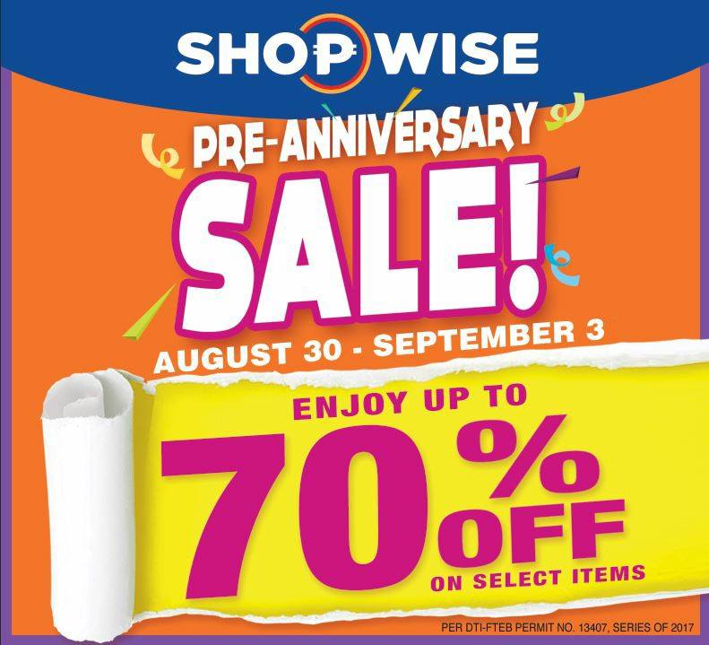 Manila Shopper: Shopwise Pre-Anniversary SALE: Aug-Sept 2017