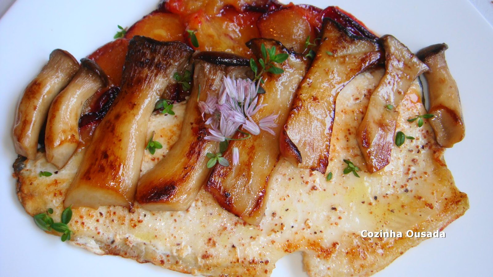 Cozinha Ousada: Truta com Eryngui e Ameixa