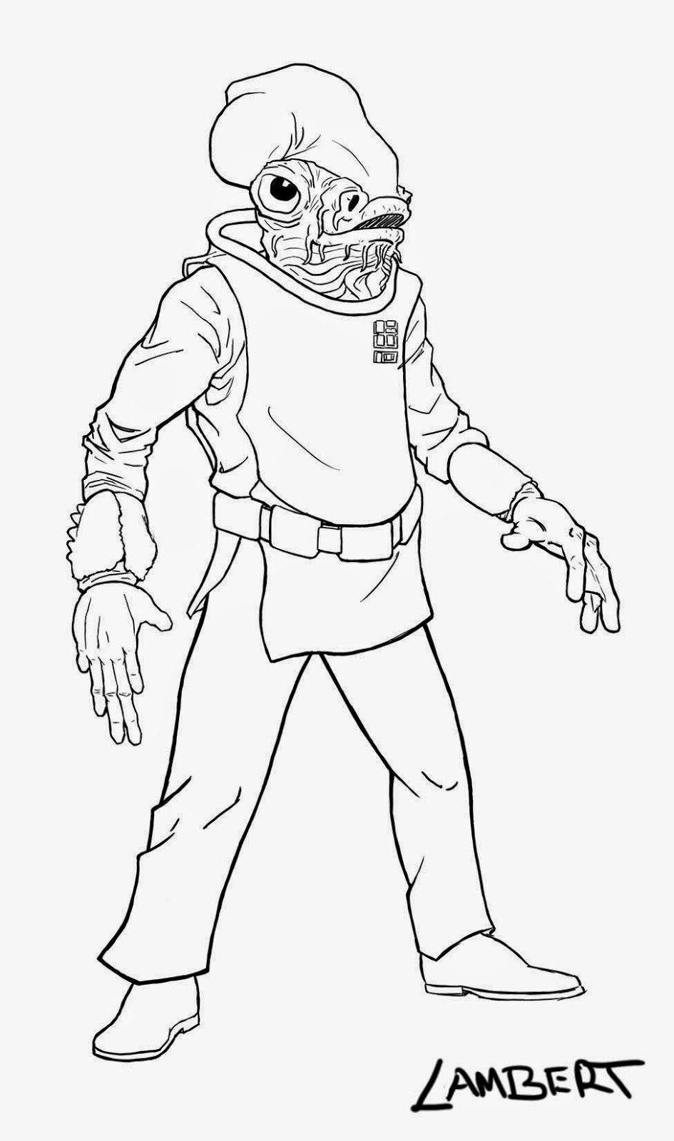 Philip Lambert Art: Admiral Ackbar - Digital Drawing