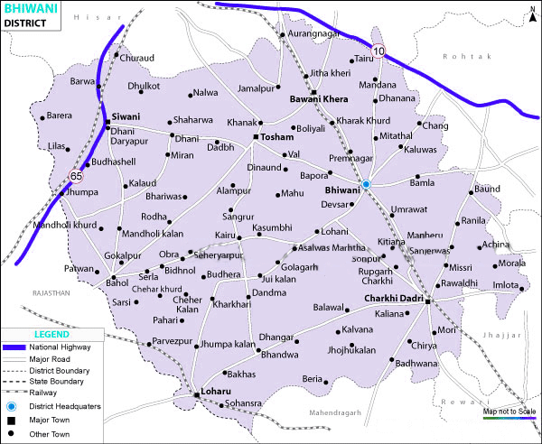 Rail-Map-india: Bhiwani railways map