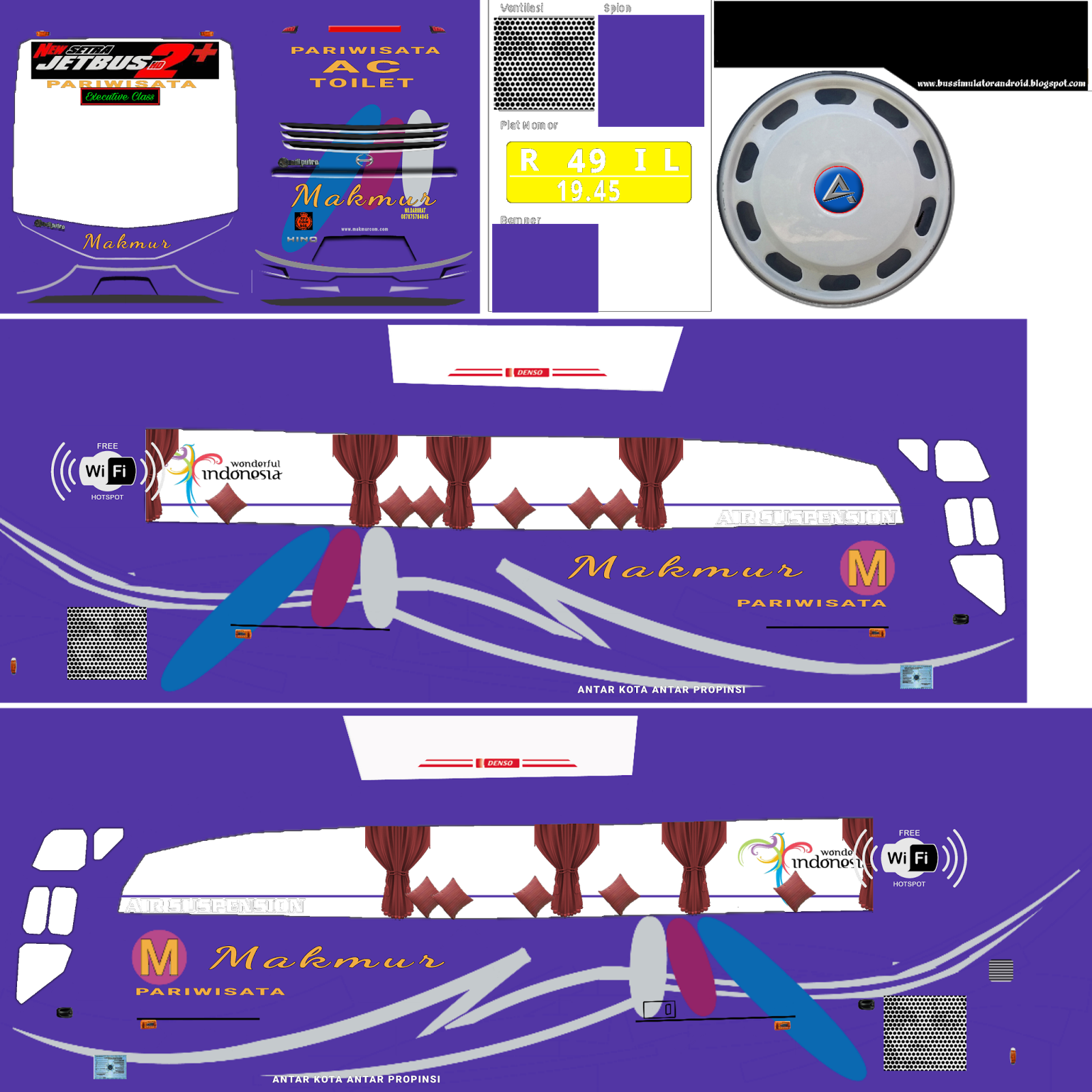 Berbagai Livery Bus Simulator Indonesia Part 1 | Download Livery BUSSID Mod