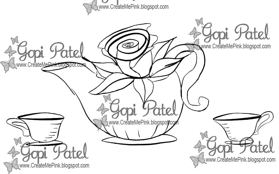 Create Me Pink Digital Stamps