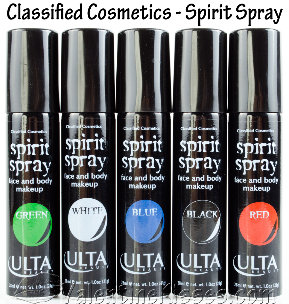 Valentine Kisses: Classified Cosmetics Spirit Spray - 5 shades ...