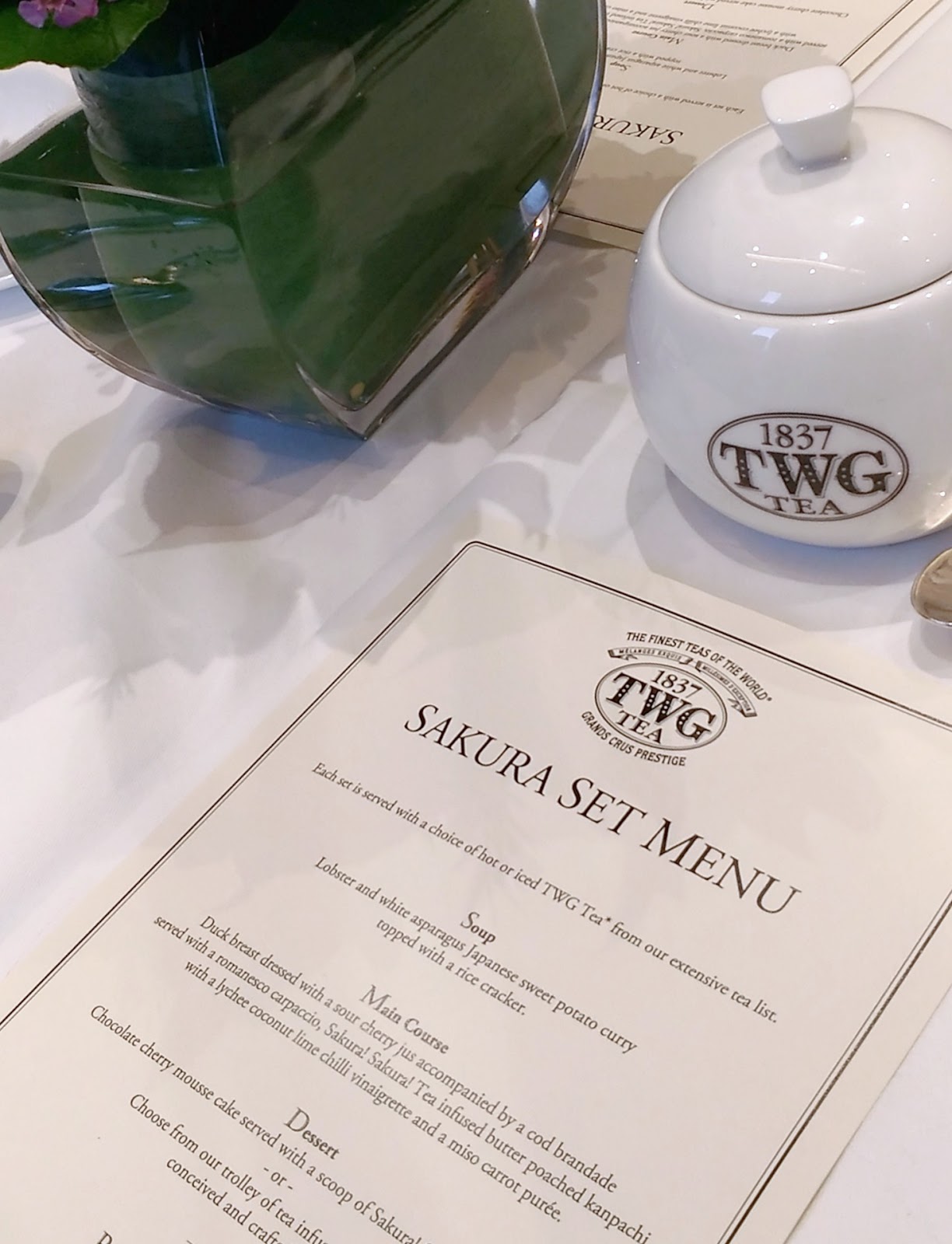 TWG Tasting Menu - Sakura — Raincouver Beauty