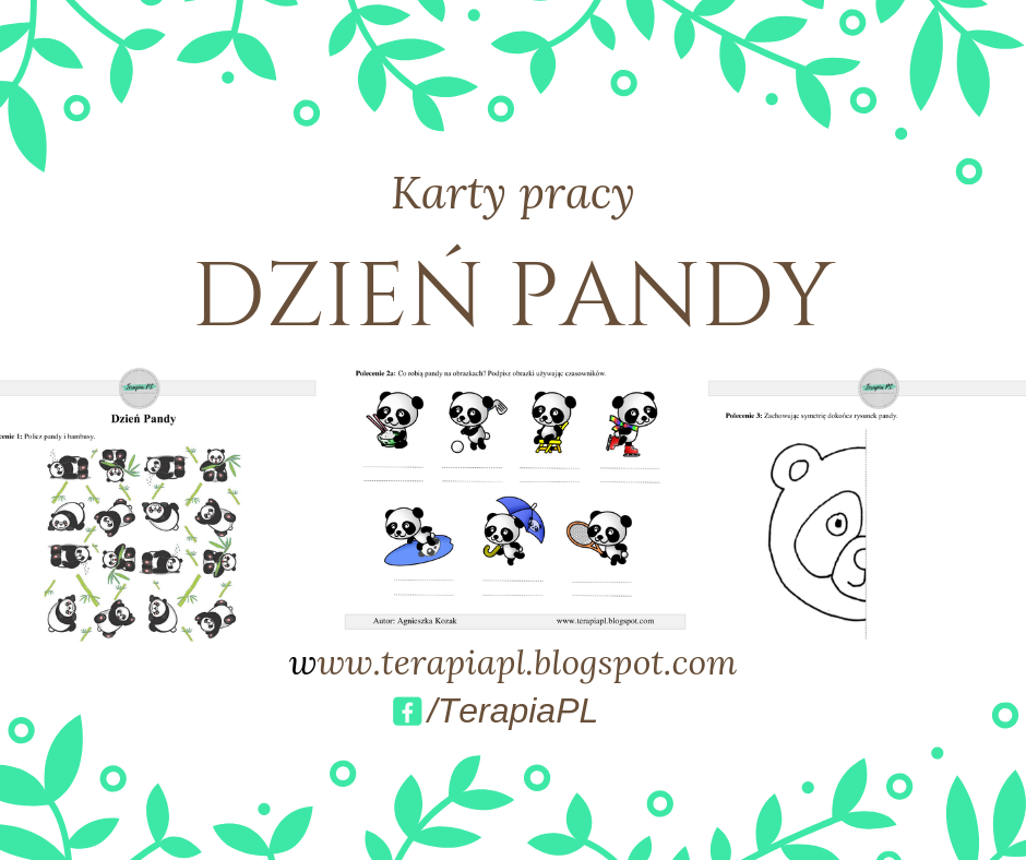 Terapia PL: Dzień Pandy - karty pracy