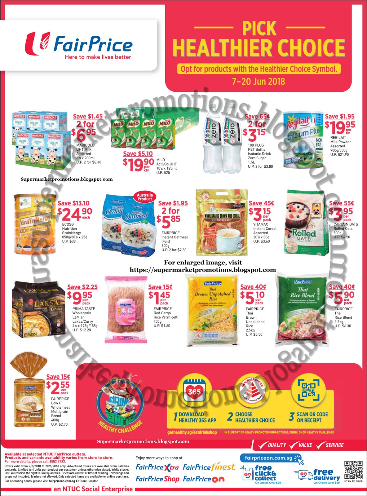 NTUC FairPrice Healthier Choice 07 - 20 June 2018 ~ Supermarket Promotions