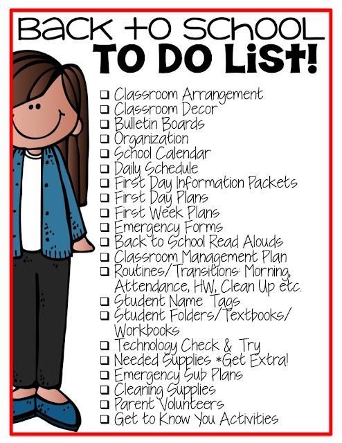 Lattes And Lunchrooms: Back to School To Do List!