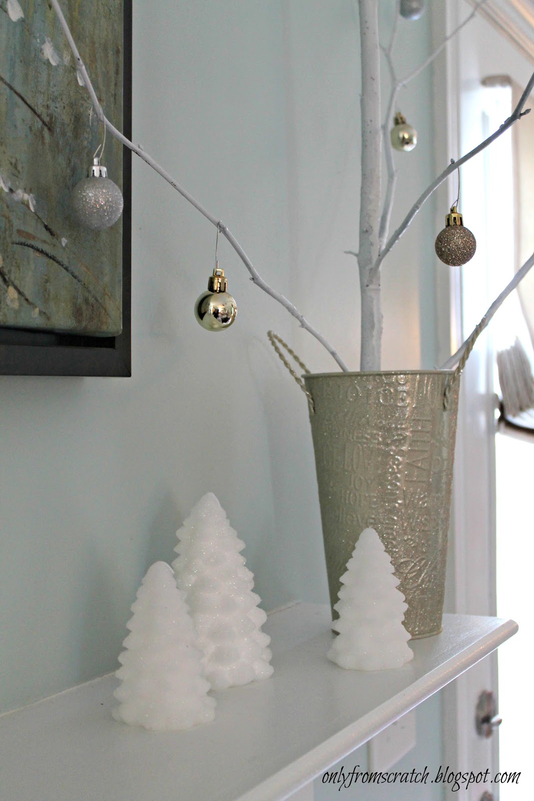 Only From Scratch: Gold & Silver Christmas Mantel