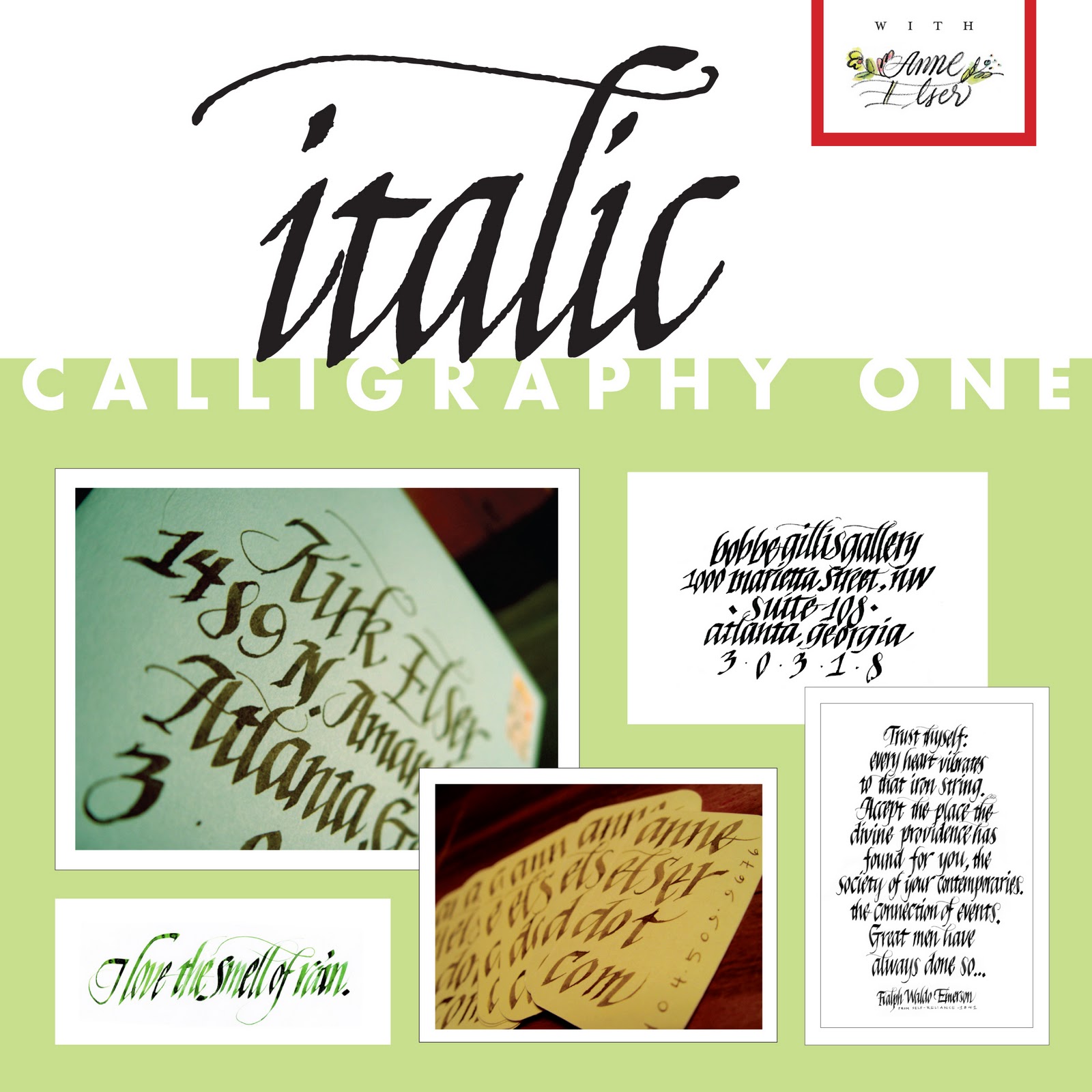 Anne-Davnes Elser: January Italic Calligraphy & Bookbinding classes