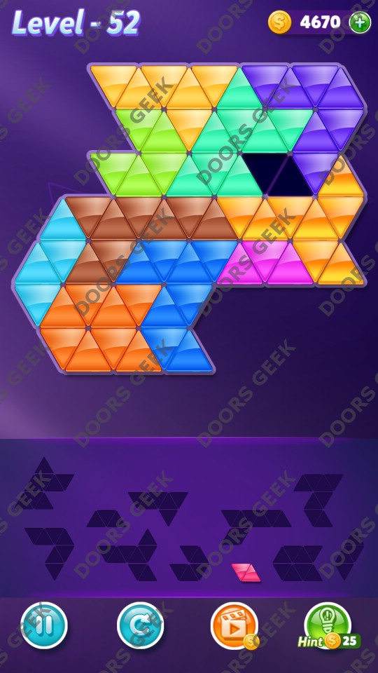 Block! Triangle Puzzle Challenger Level 52 Solution ~ Doors Geek