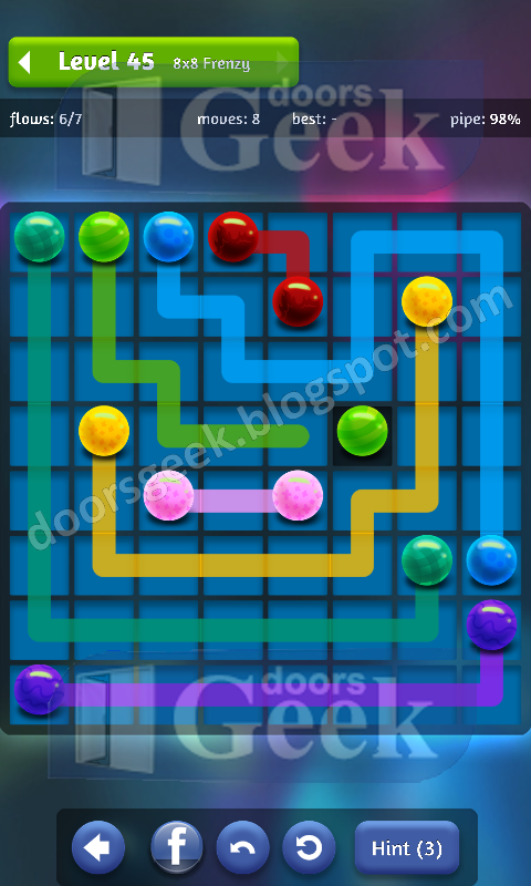 Flow Frenzy [8x8 Frenzy] 8x8 Level 45 ~ Doors Geek