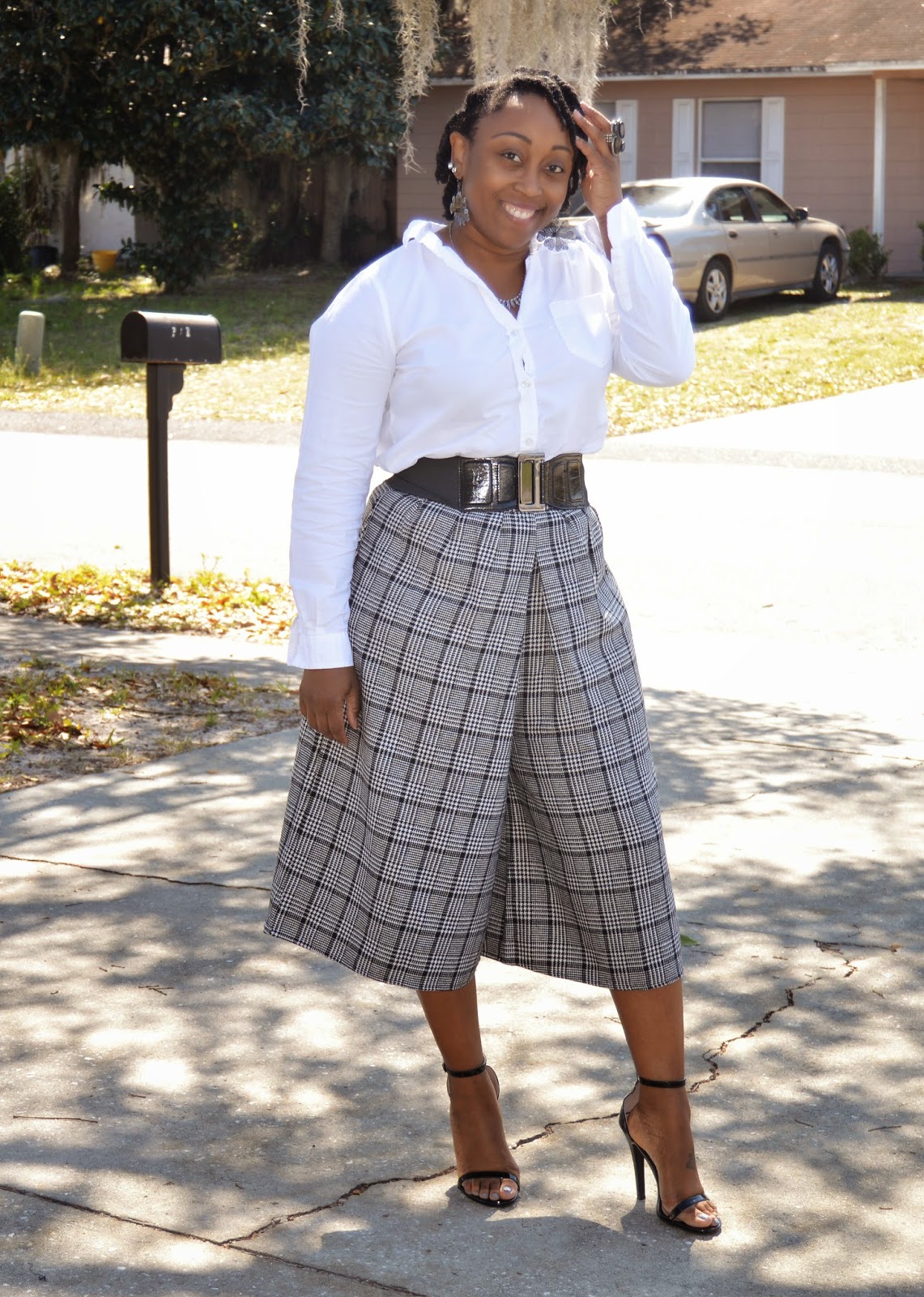 Outfit: Plaid Culottes