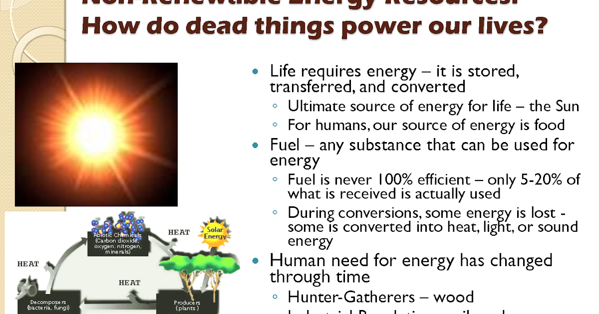 Ms Ds Earth Science Class Non Renewable Vs Renewable Resources