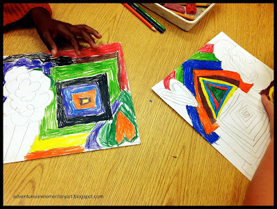 Adventures in Elementary Art!: Concentric Shapes - 2nd