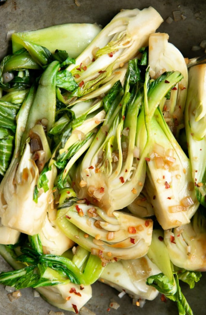 10 MINUTE GARLIC BOK CHOY RECIPE - Vegan Recipes Low Carb