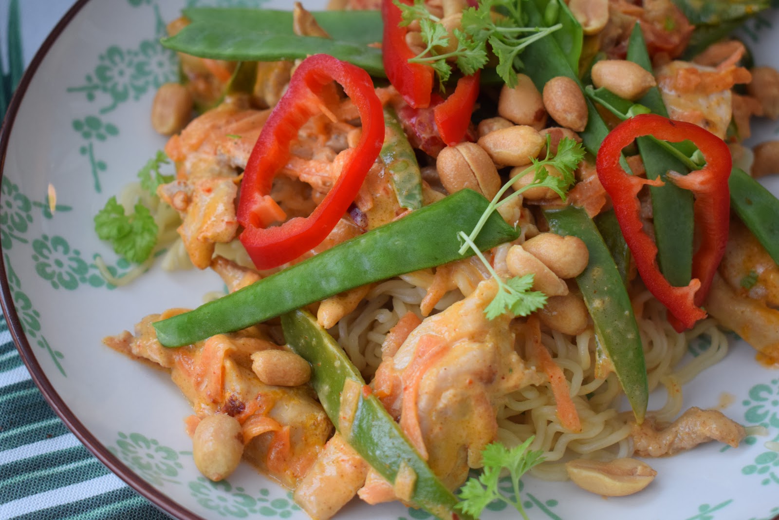 Smaskelismaskens: Paneng red curry med kyckling och kycklingnudlar