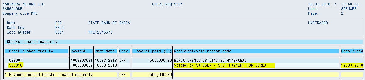 SAP - FICO MODULE LEARNING: Cancel Payment